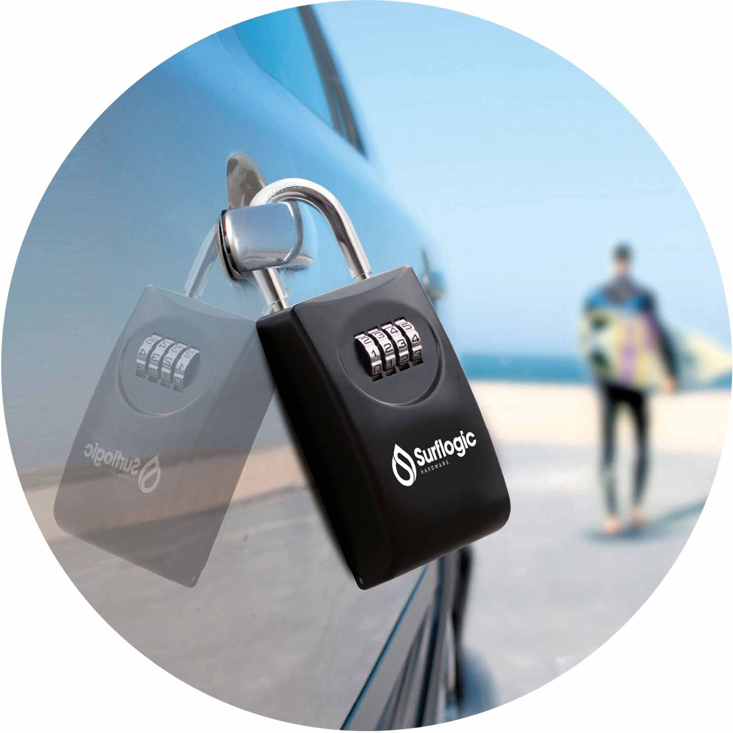 Cadenas pour clé de voiture Surf Logic Maxi Key Lock Black