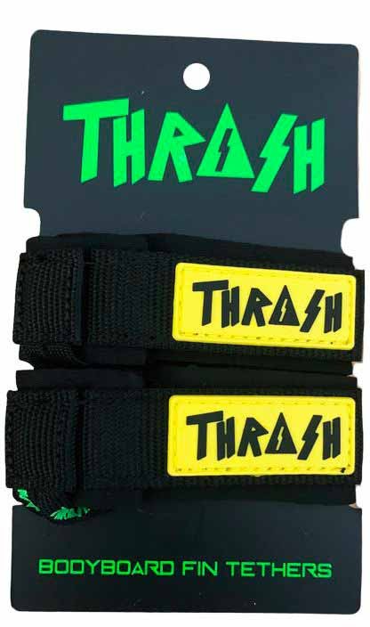 Thrash fin leash V-Grip Black Logo Yellow