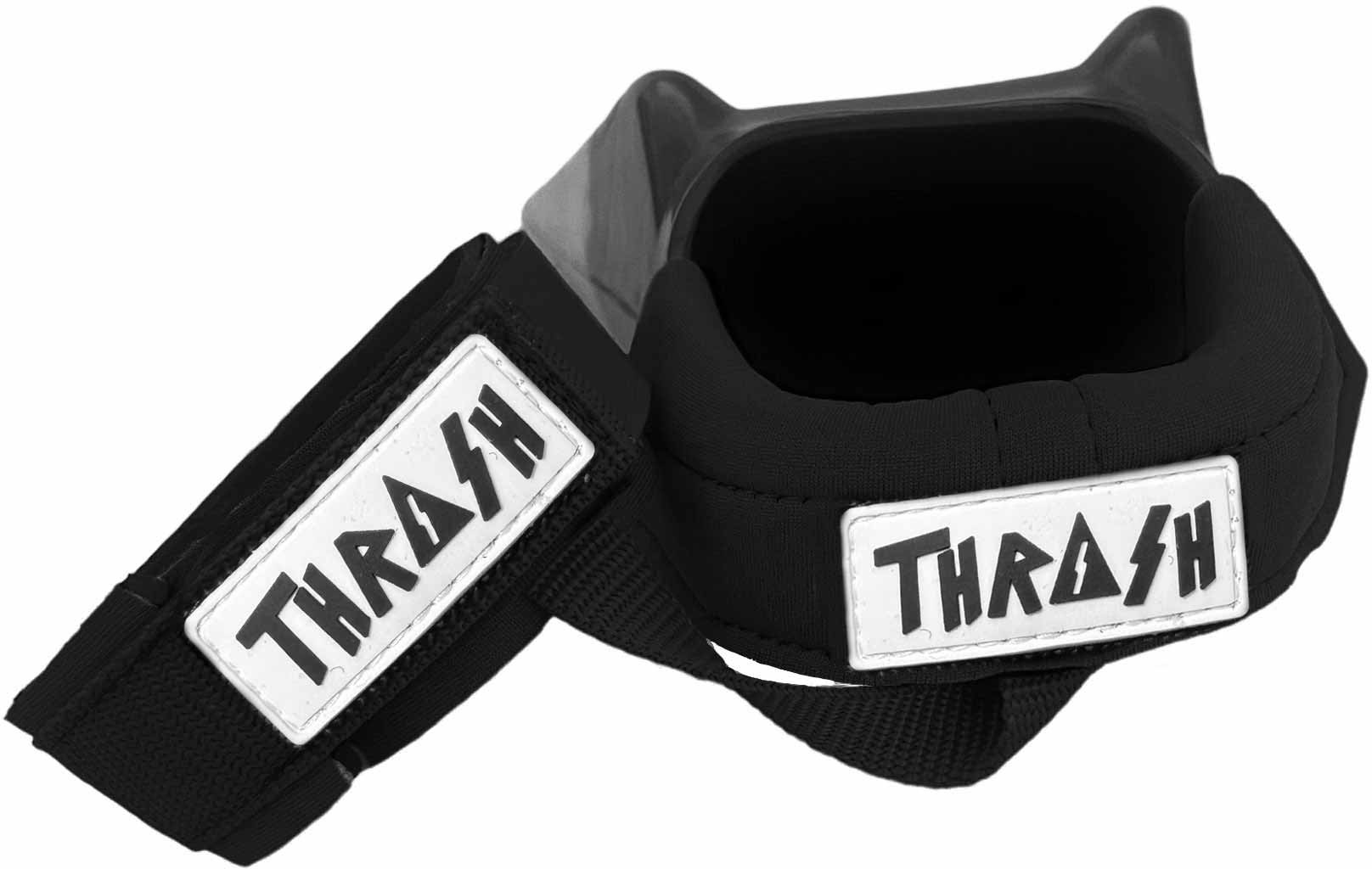 Thrash fin leash with heel Combo pad Black/White