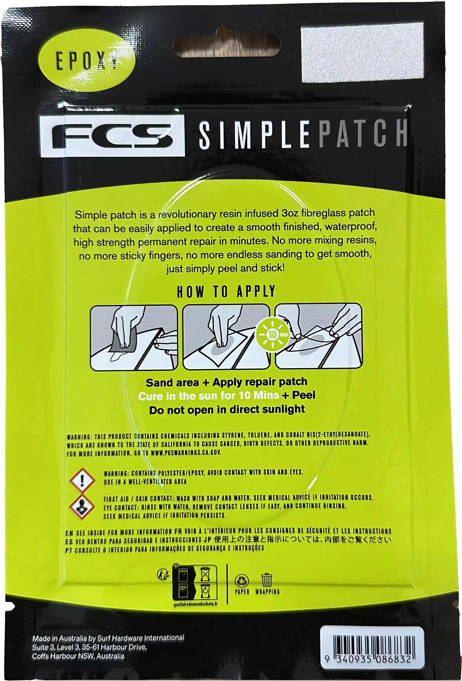 Reparador FCS Simple Patch Epoxy Regular
