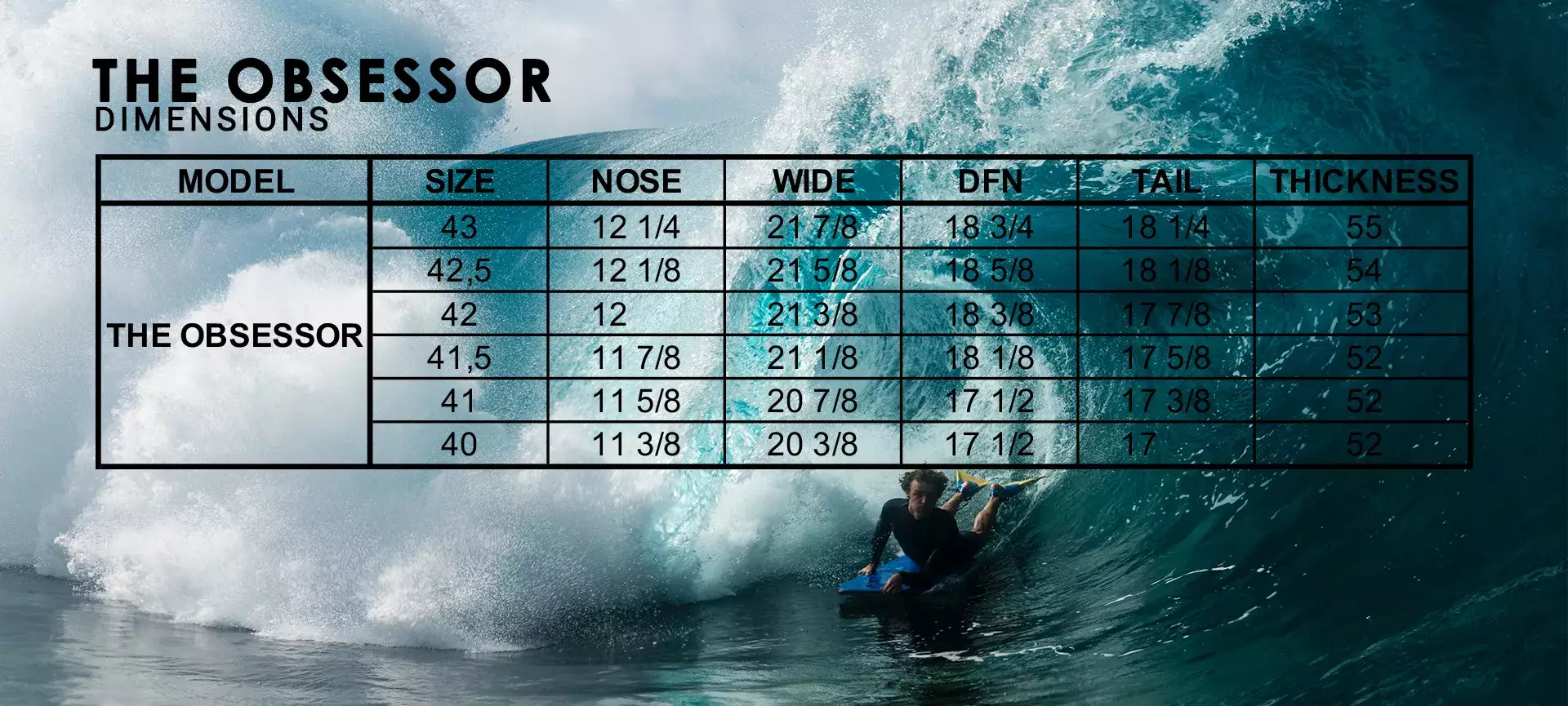 Bodyboard Pride Obsessor PP RRC Dark Blue/ White