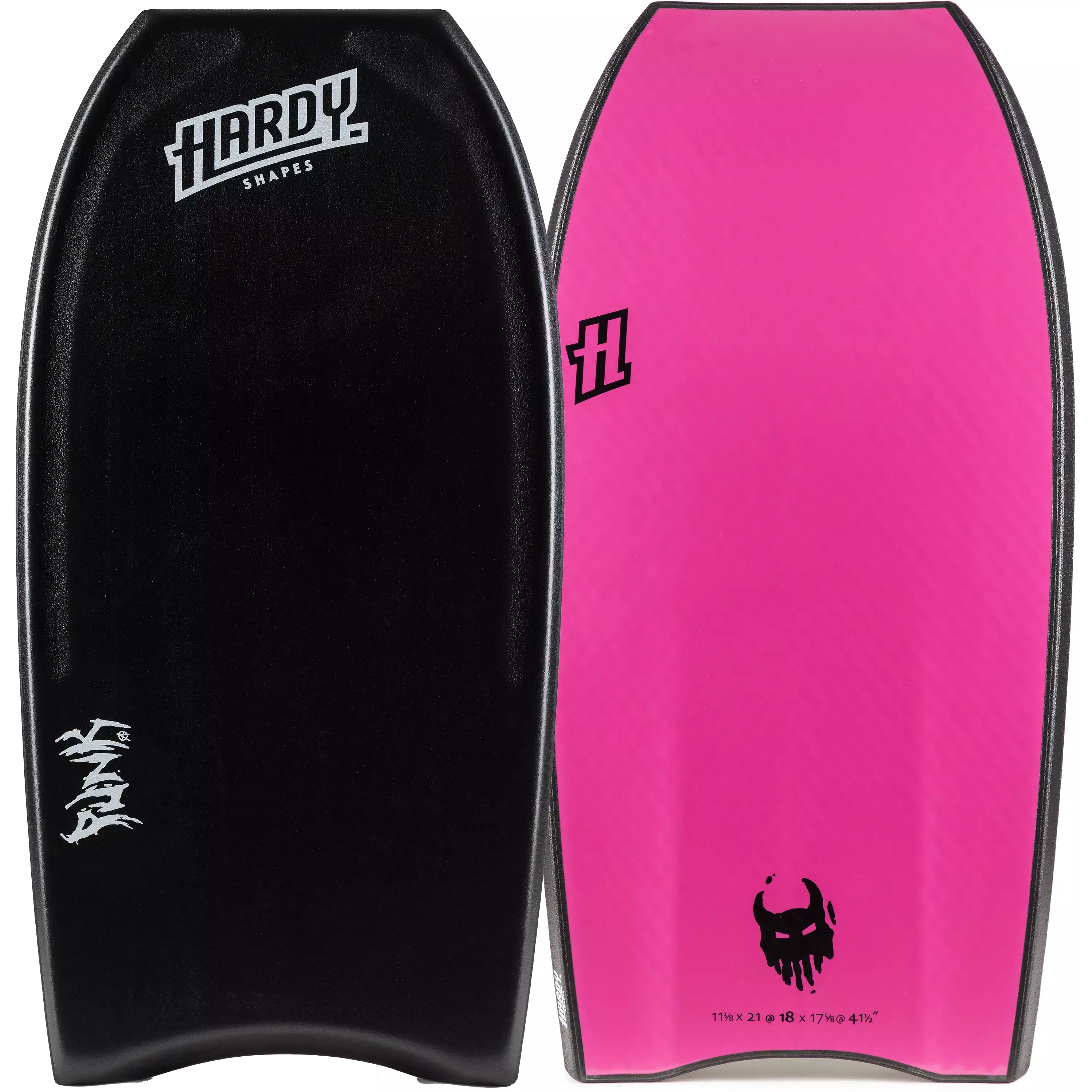 Bodyboard Hardy Shapes Punk Anarchy Mini Quad Kinetic PP Black/Pink