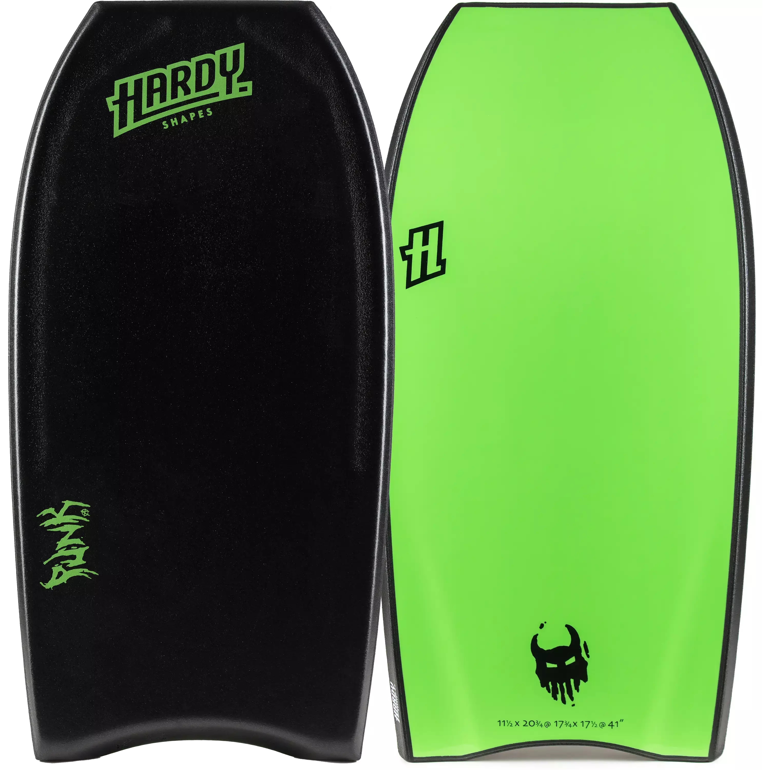 Bodyboard Hardy Shapes Punk Anarchy NRG+HD Black/Fluro Green