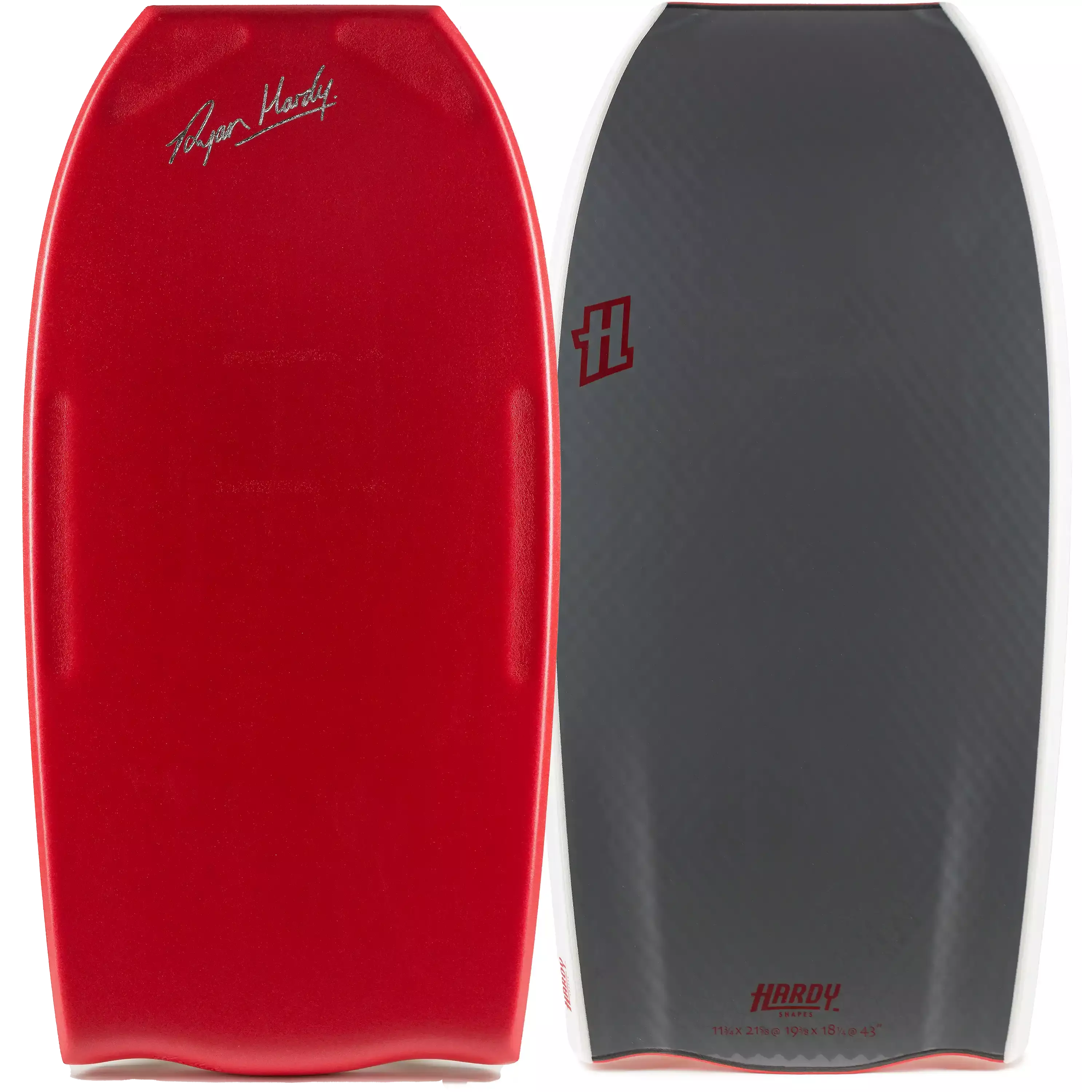 Bodyboard Hardy Shapes Ryan Hardy Pro Kinetic PP Bat Tail Red/Grey