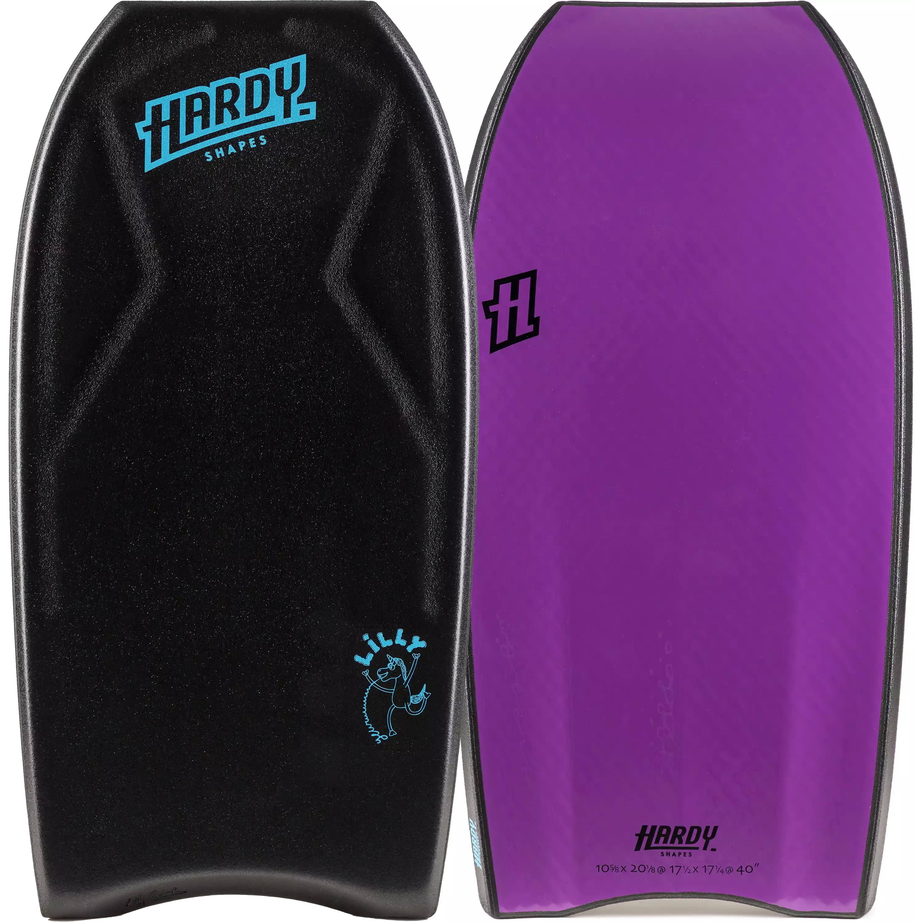 Planche de bodyboard Hardy Shapes Lilly Quad 3.0 K15 PP Black/Purple