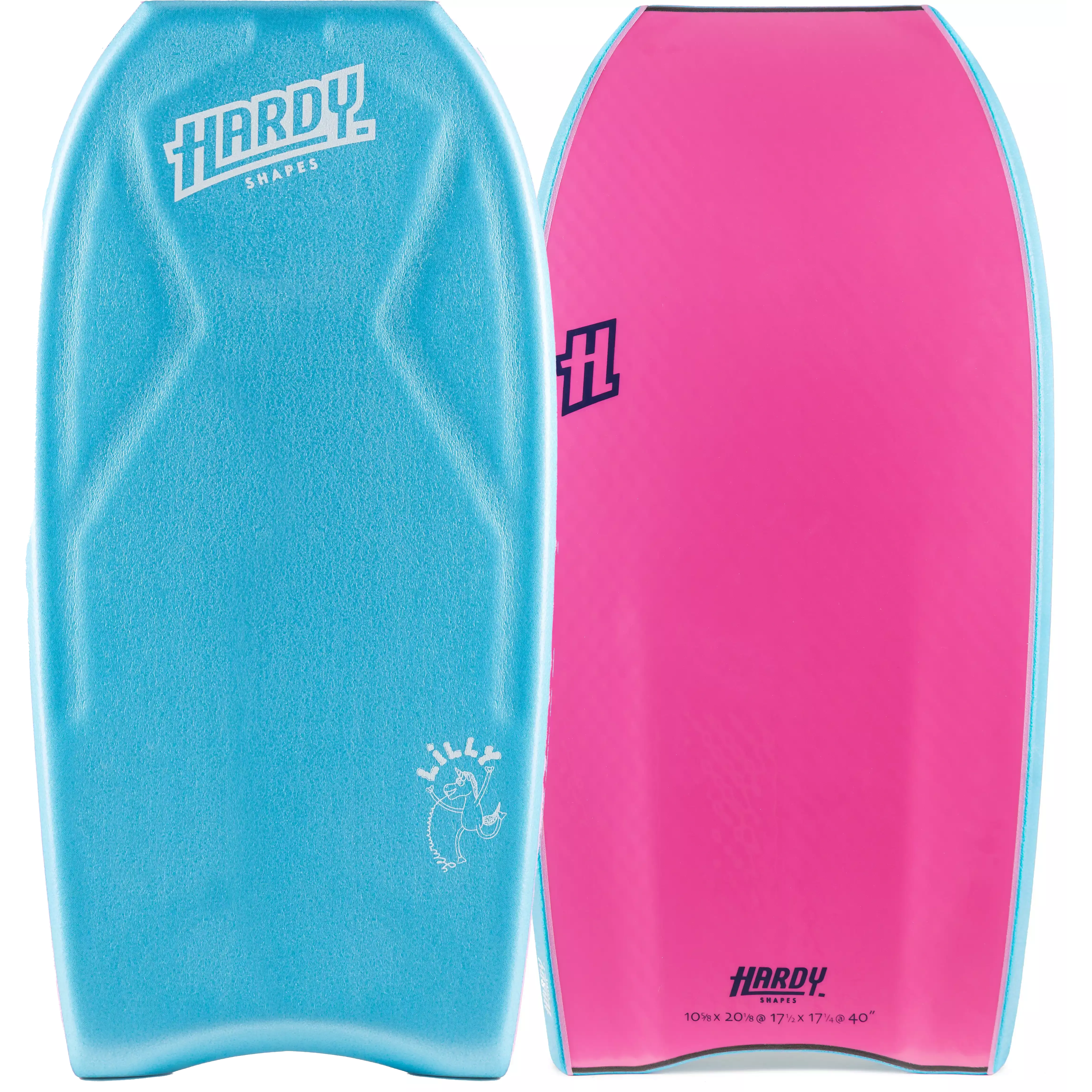 Bodyboard Hardy Shapes Lilly Quad 3.0 K15 PP Aqua Blue/Pink