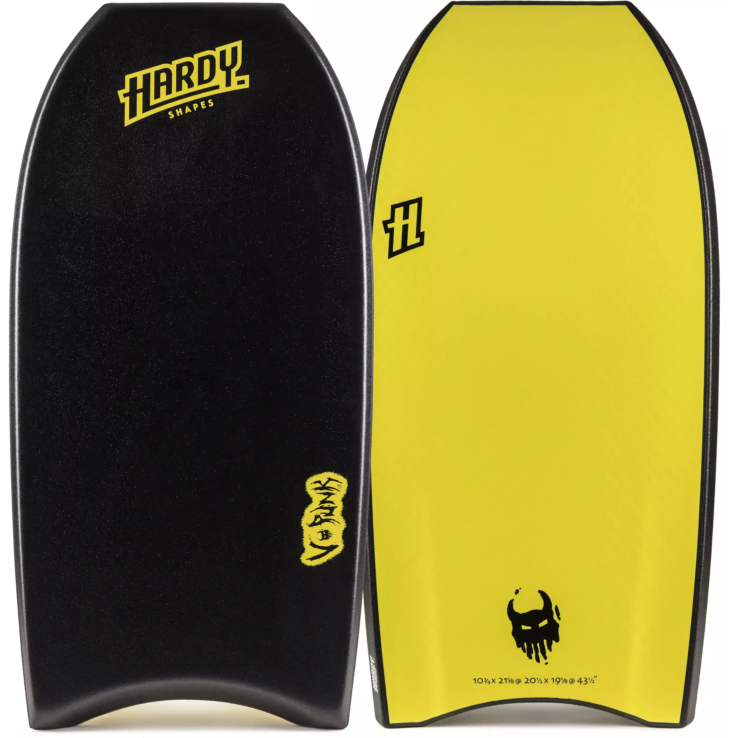 Bodyboard Hardy Shapes V-Punk Black/Yellow