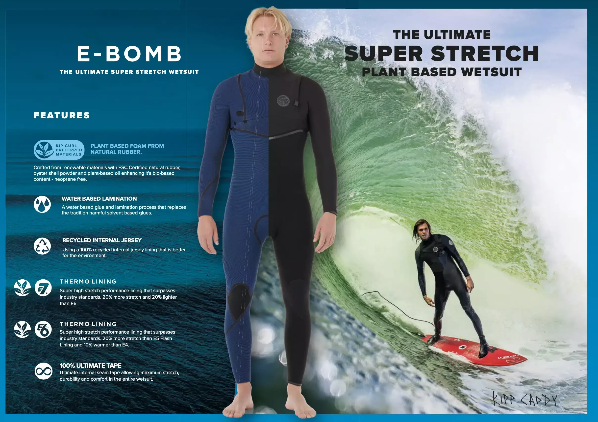 Fato Surf Rip Curl E-Bomb 4/3mm Zip Free Black