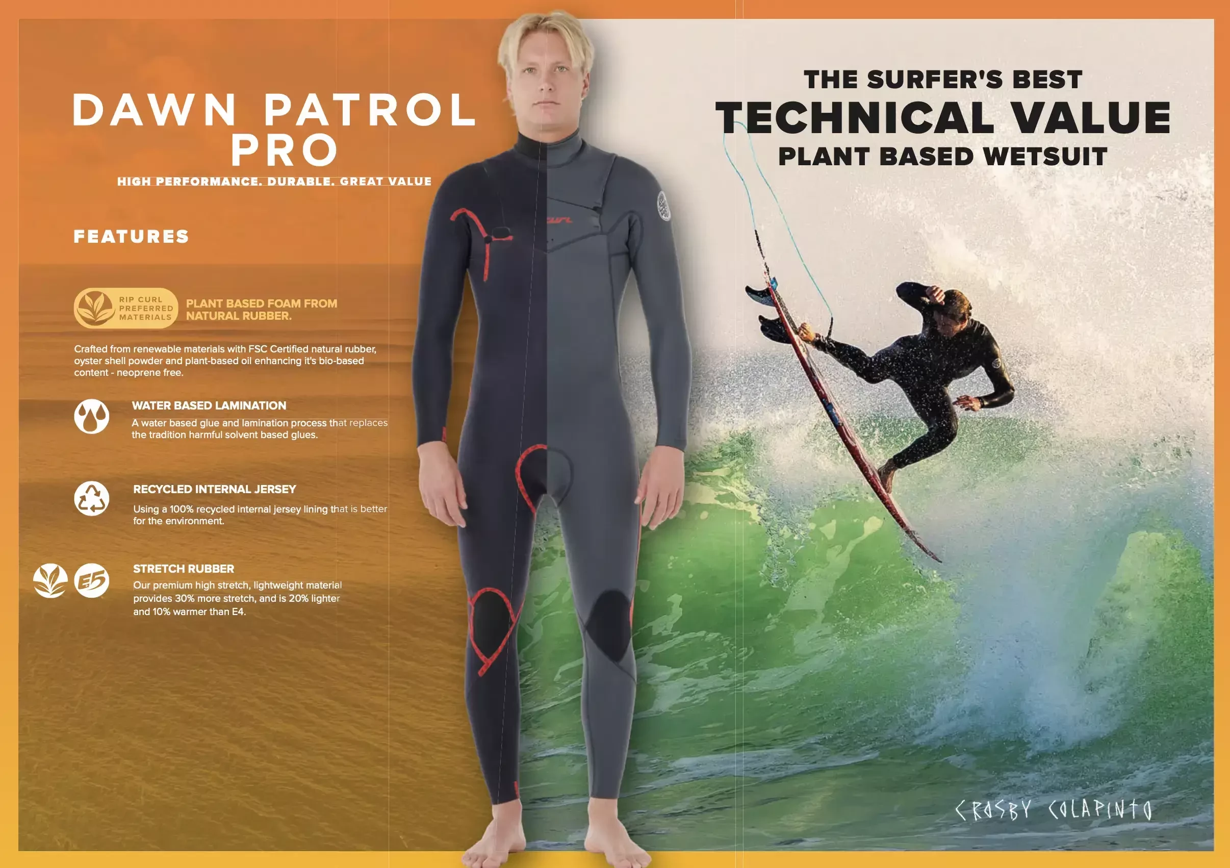 Fato Surf Rip Curl Dawn Patrol Pro 4/3mm Red