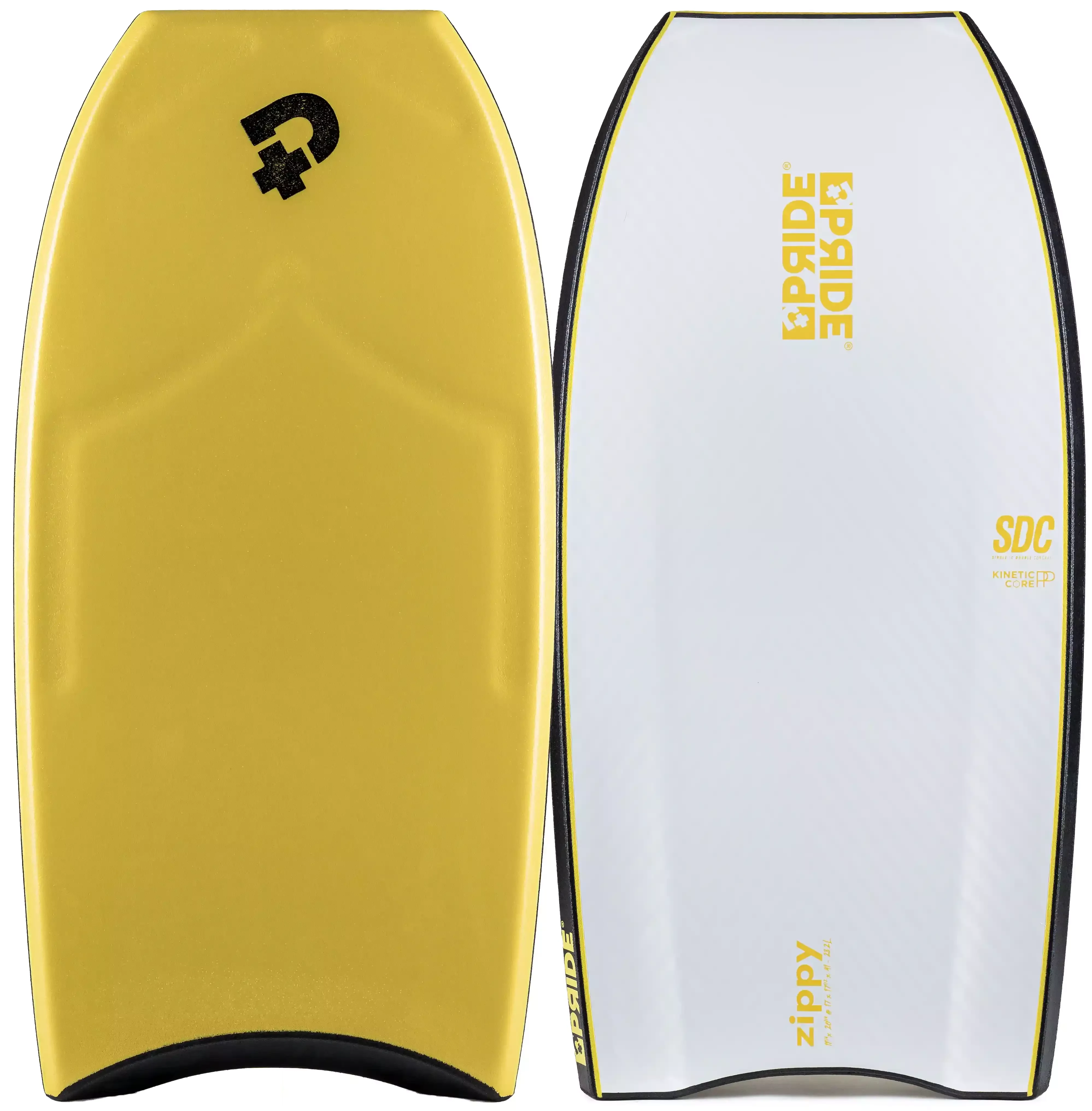 Bodyboard Pride Zippy PP SDC Yellow/White